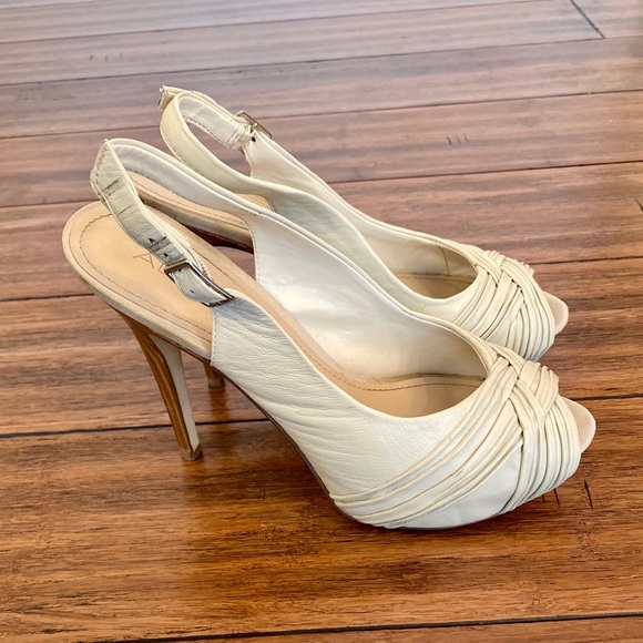 Aldo | Shoes | Hp X2 Cream Aldo Peep Toe Sling Back Sz 39 | Poshmark